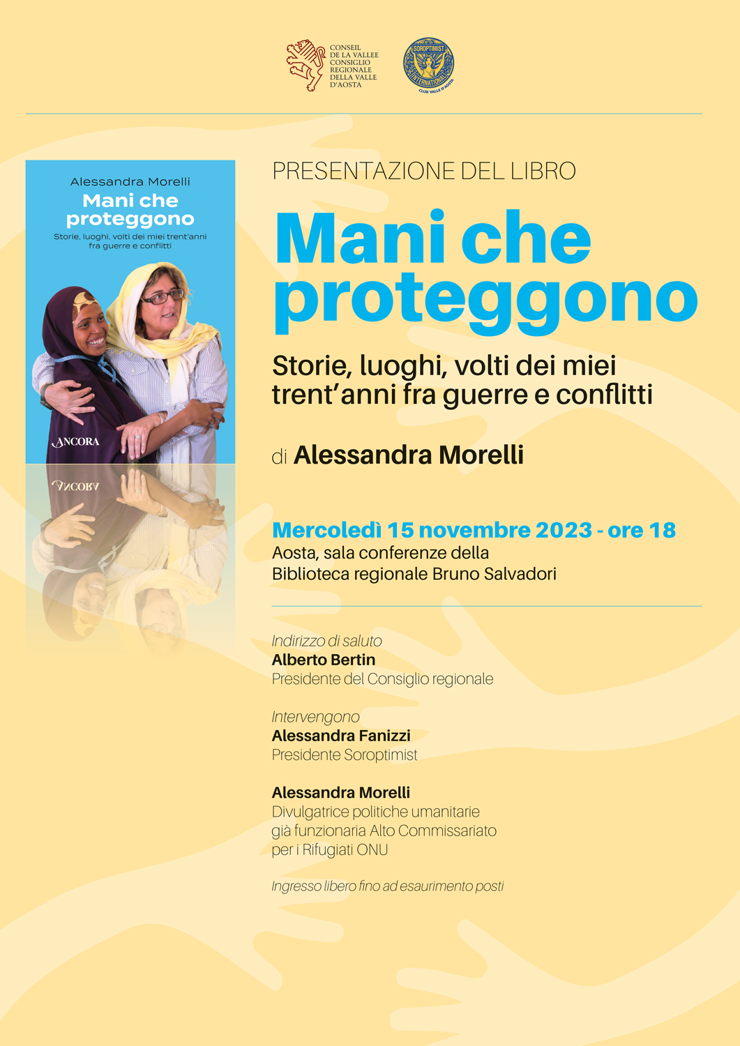 Ad Aosta, Alessandra Morelli presenta Mani che proteggono - bobine.tv