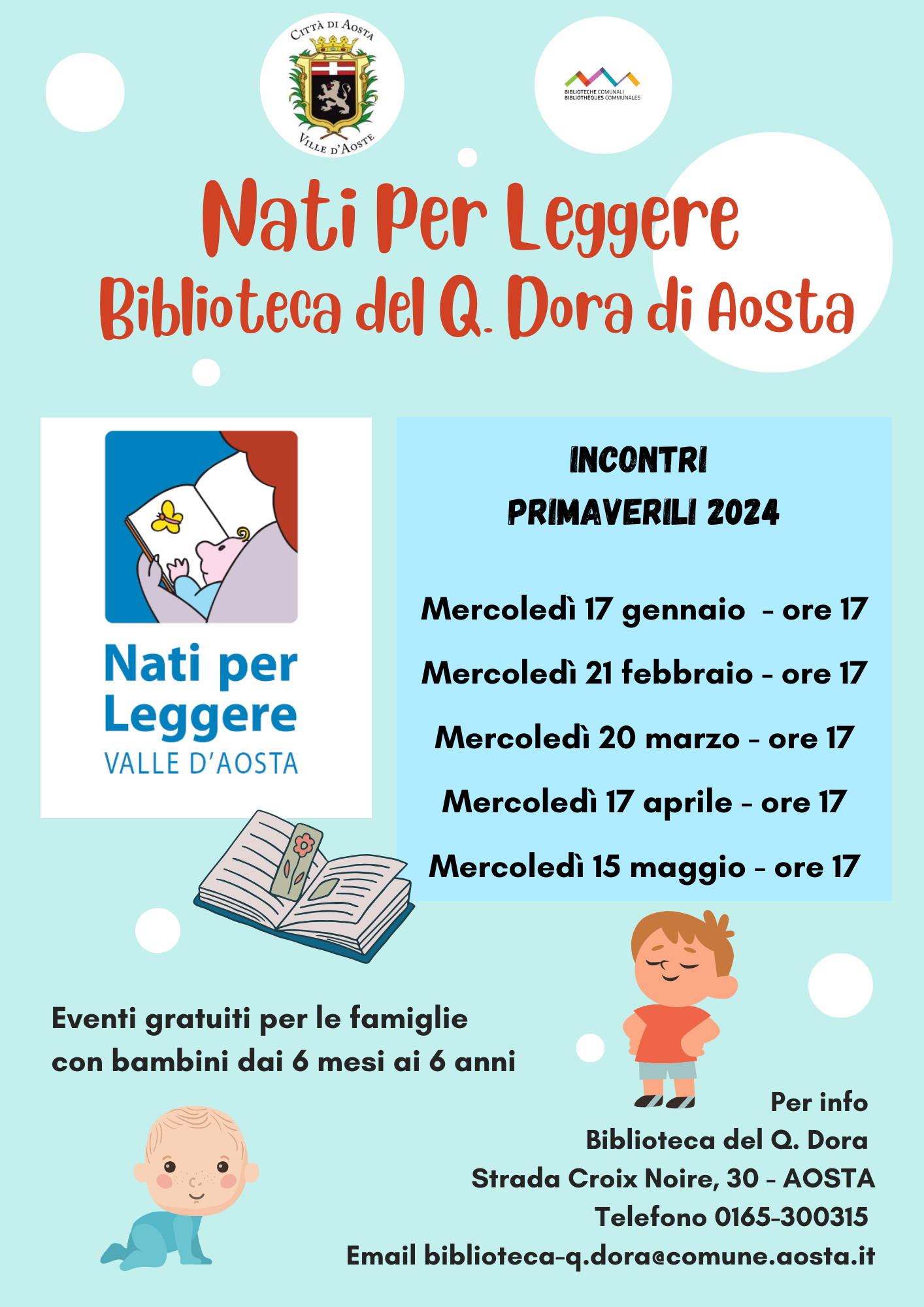 Nati per leggere alla Biblioteca del quartiere Dora di Aosta - bobine.tv